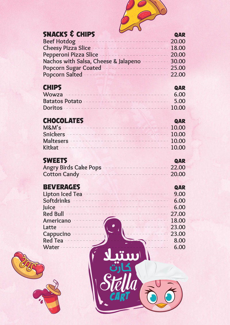 Menu Stella | Angry birds World